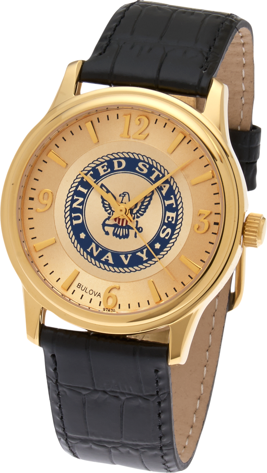 Men's US Navy USN Gold Plated Bulova US Armed Forces Military Watch | eBay
